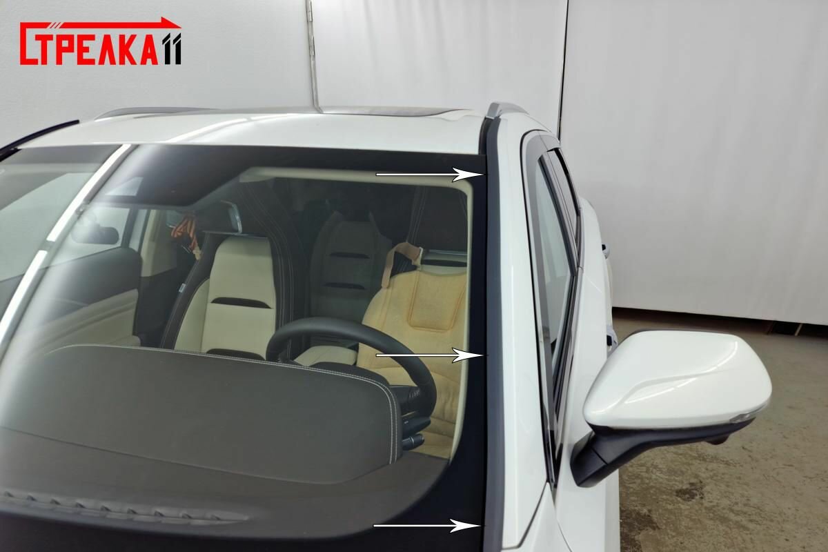 FAW BESTUNE T77 2018-н. в. - Дефлектор (водосток) лобового стекла Стрелка-2