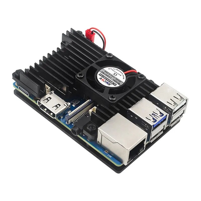 Корпус Caturda для Orange Pi 3B с вентилятором