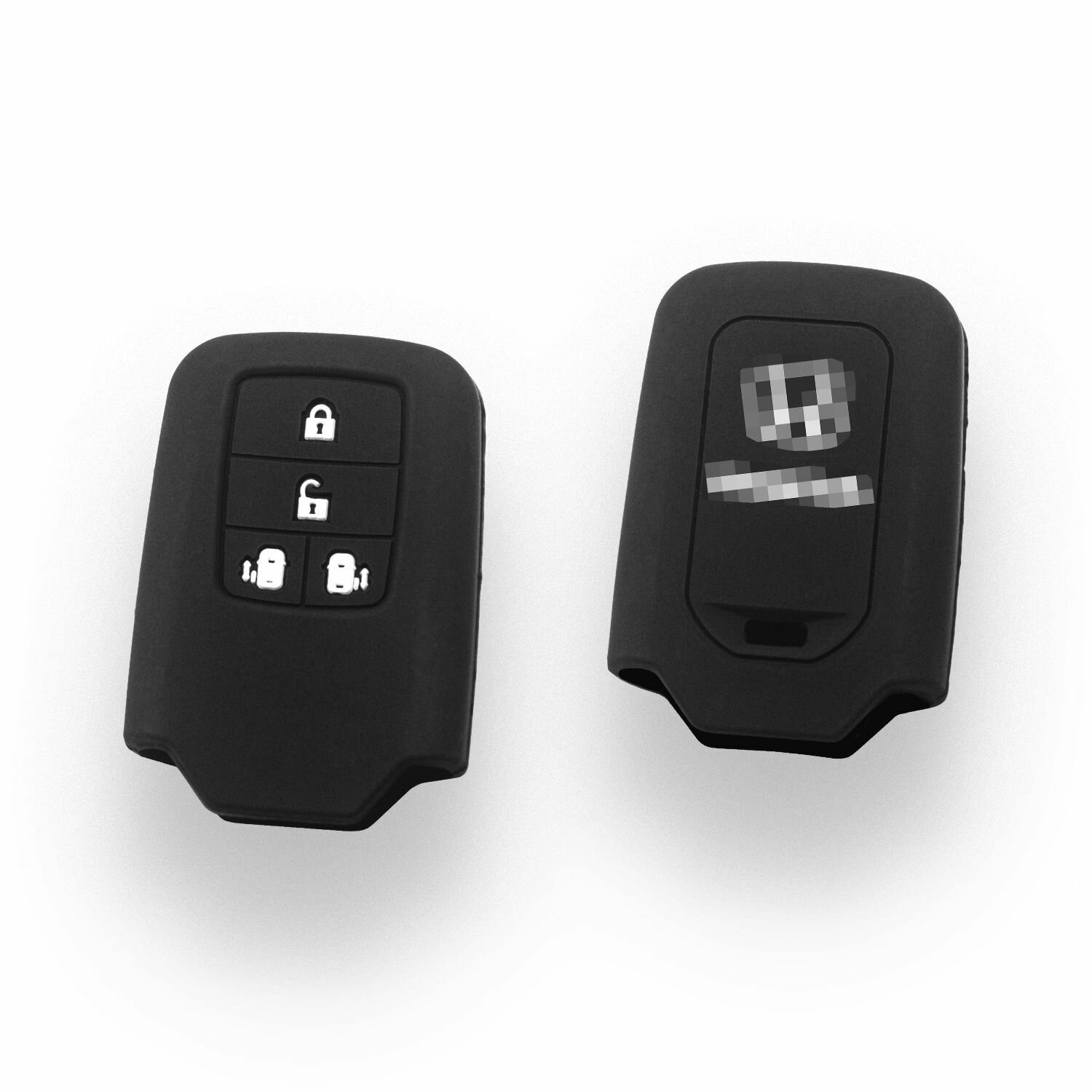 Чехол для ключа Honda, 4 кнопки, Силиконовый Черный