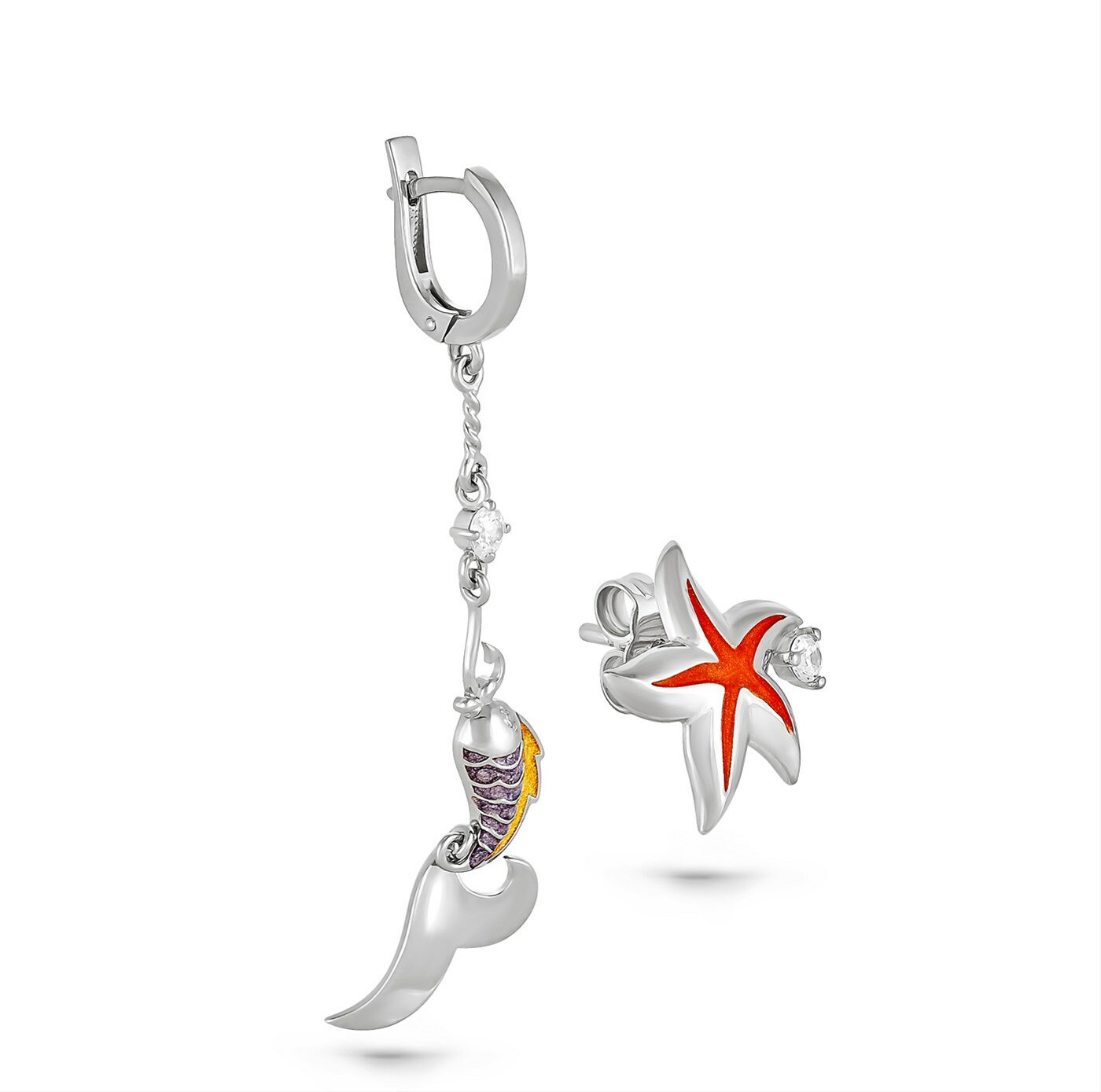 Серьги пусеты, серебро, 925 проба