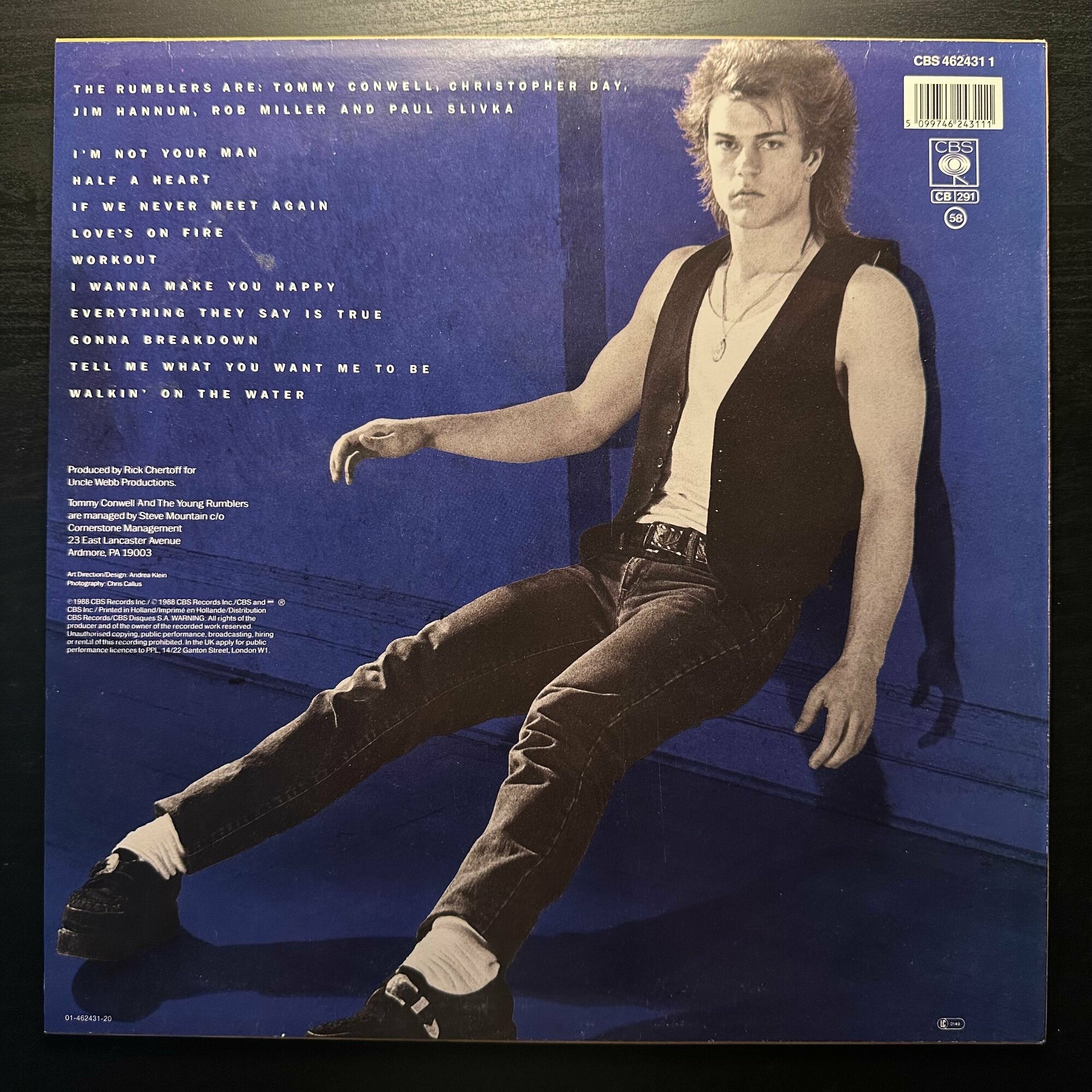 Виниловая пластинка Tommy Conwell And The Young Rumblers Rumble (Голландия 1988г.)