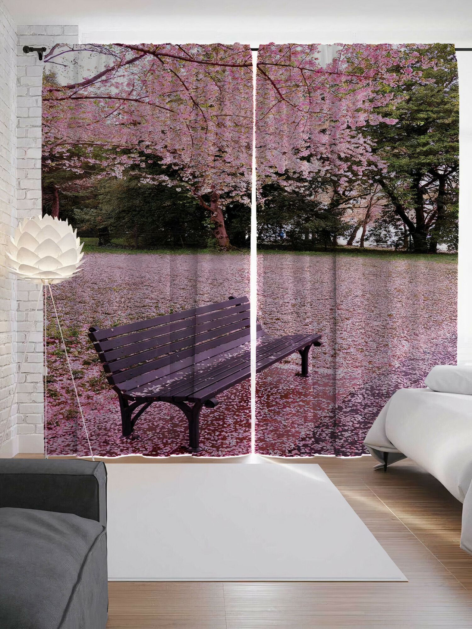 Фотошторы из ткани габардин 150-260 см 2 шт. /3D шторы / В детскую / Для гостиной, спальни и кухни