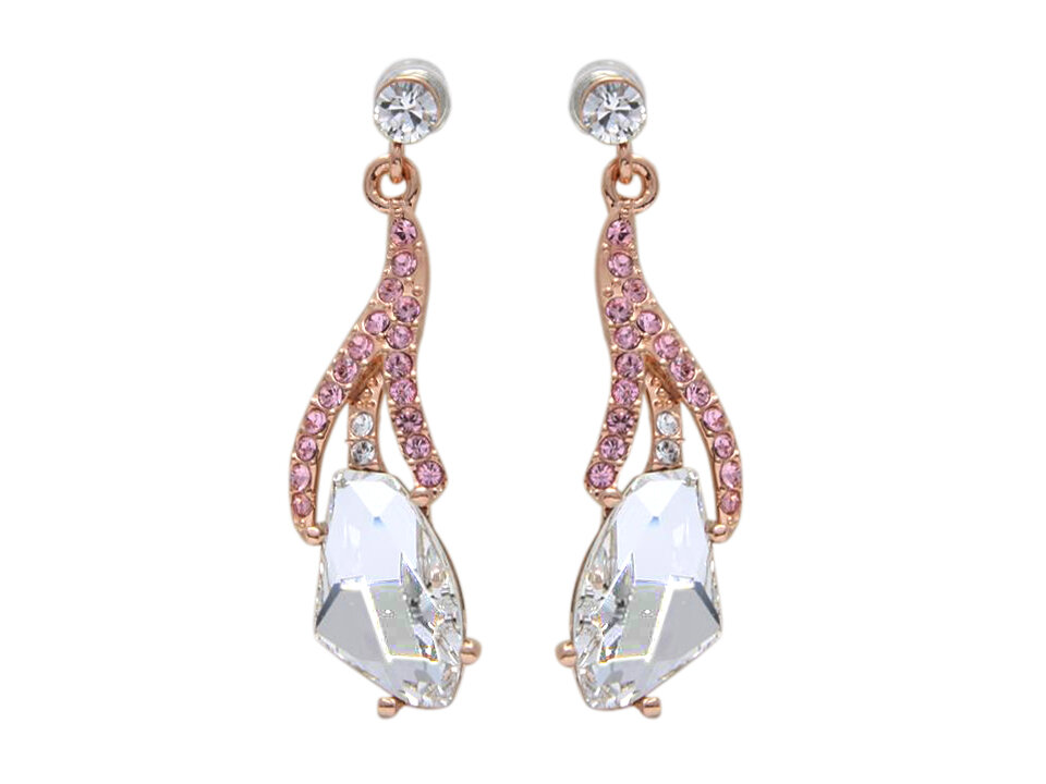 Серьги с подвесками, кристаллы Swarovski