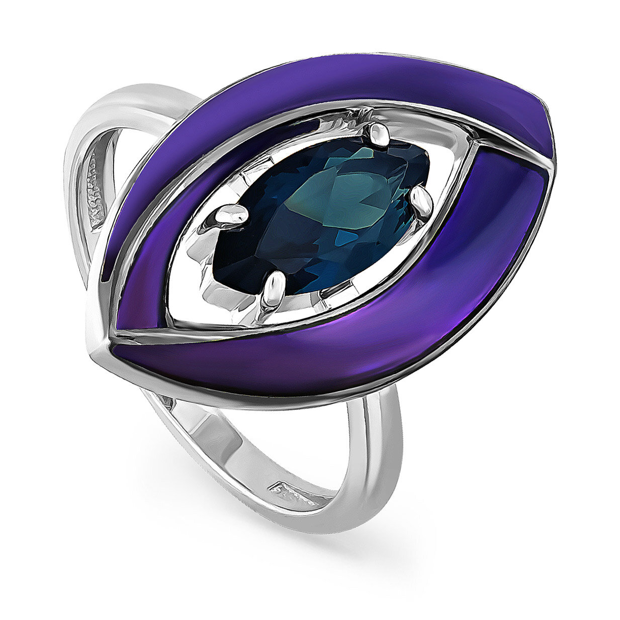 Кольцо, серебро, 925 проба, ситалл