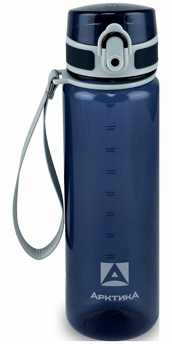 Бутылка тритановая Арктика 500 мл синяя прозрачная, с ситечком (арт. 720-500)