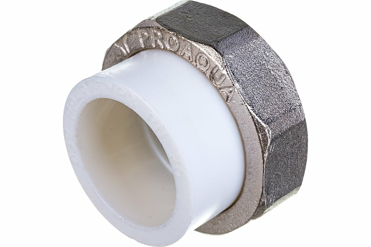 PRO AQUA PP-R Разъемная муфта американка ВР белая d-32 мм 3/4' PA20016b для трубопроводов