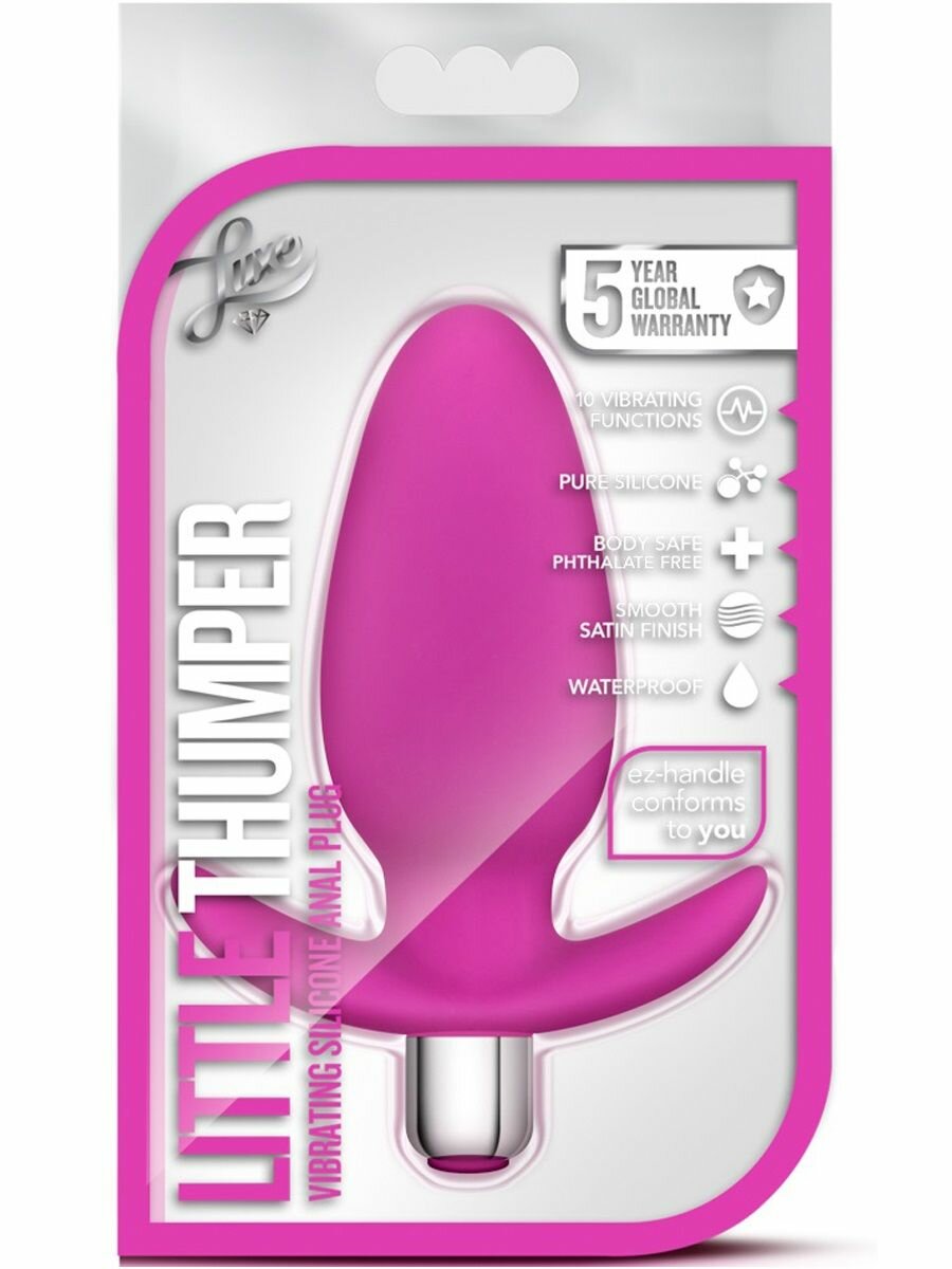 Анальная пробка с вибрацией "LUXE LITTLE THUMPER FUCHSIA" 8.5см
