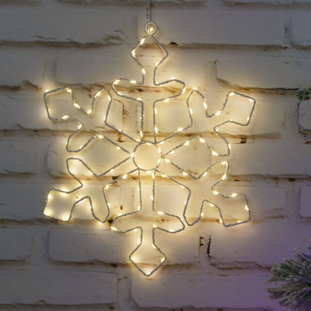 Светодиодная снежинка Ле-Жайе 37 см, 104 теплые белые LED лампы, IP44, Kaemingk (Кейминг), 497184