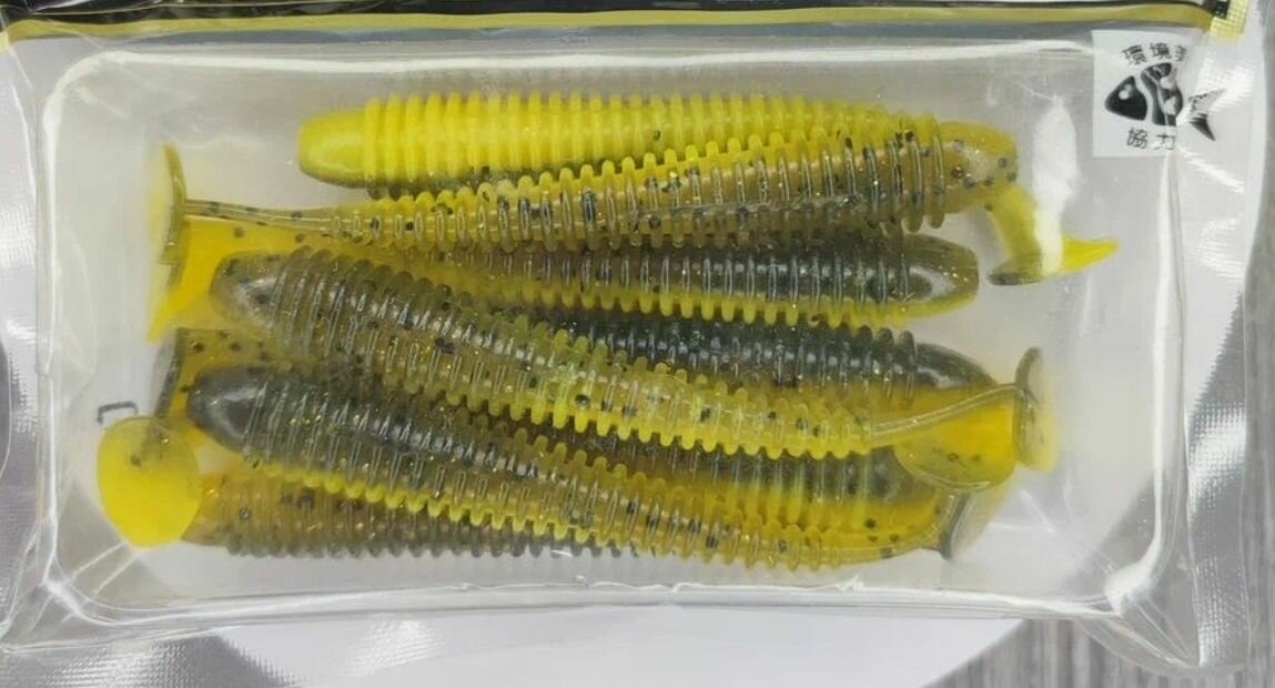 Виброхвосты съедобные Diamond Swing Impact 4" (6шт) 10см цвет 466