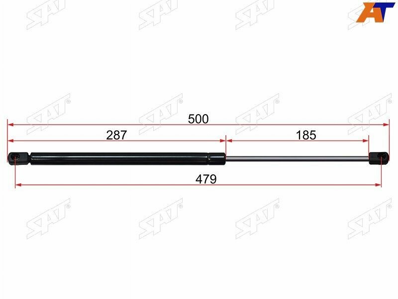 . SAT Амортизатор (Газовый упор) крышки багажника для (на стекло) KIA SPORTAGE 04-10