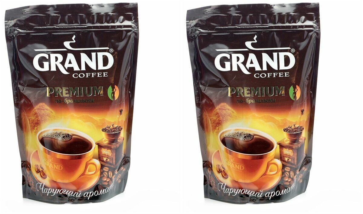 Grand Кофе растворимый Premium по-бразильски, гранулированный, 95 г, 2 уп
