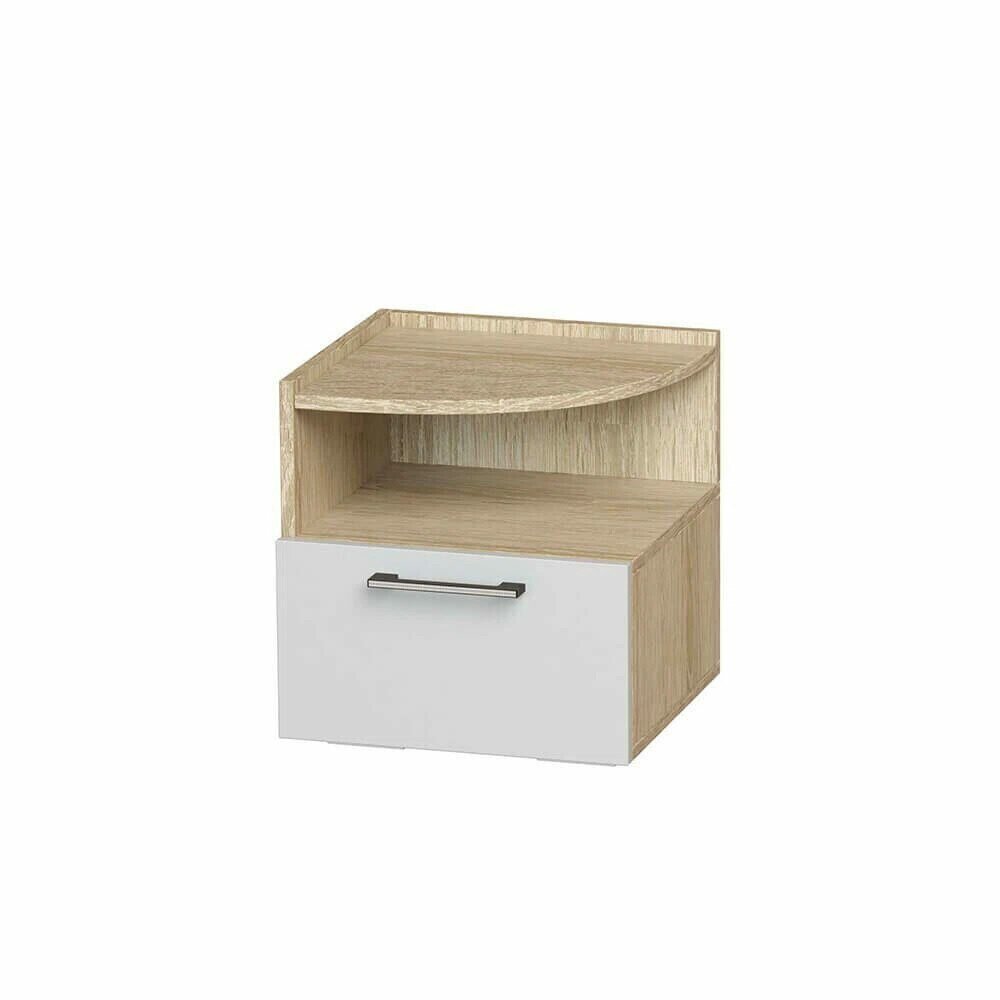 Тумба прикроватная ТБ-08 «Белладжио», сонома/белый (402х374х455)