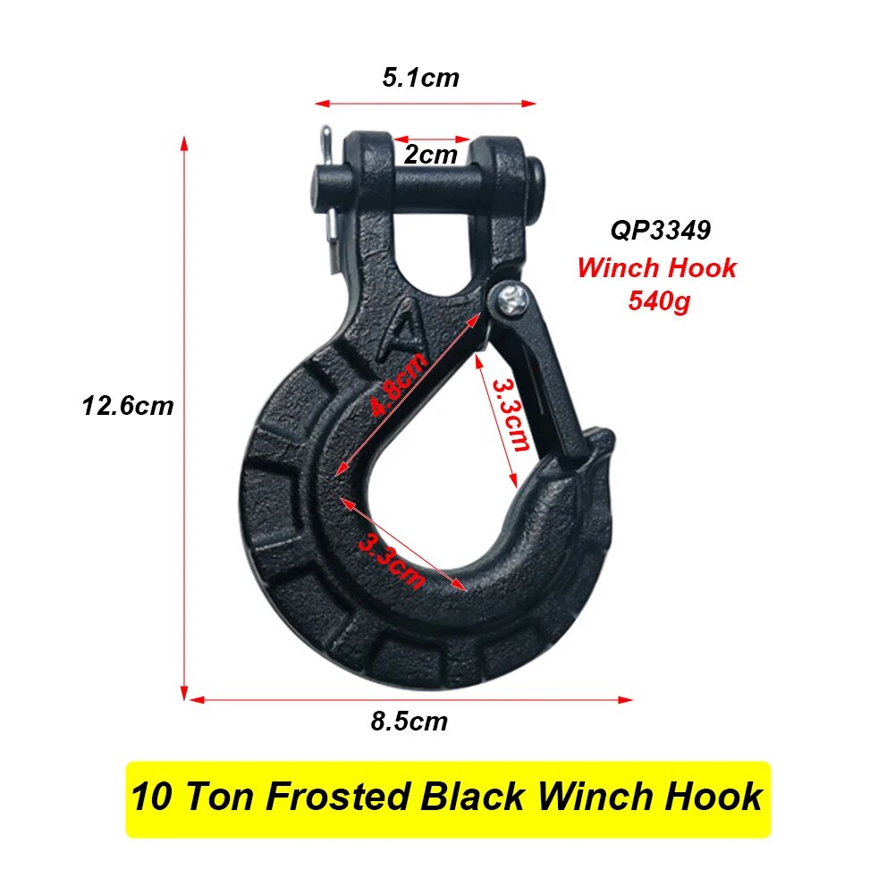 10-тонный Буксировочный Крюк Для Лебедки - Аксессуар Для Троса Лебедки Из UHMWPE-волокна - Тяжелый Инструмент Для Эвакуации А.