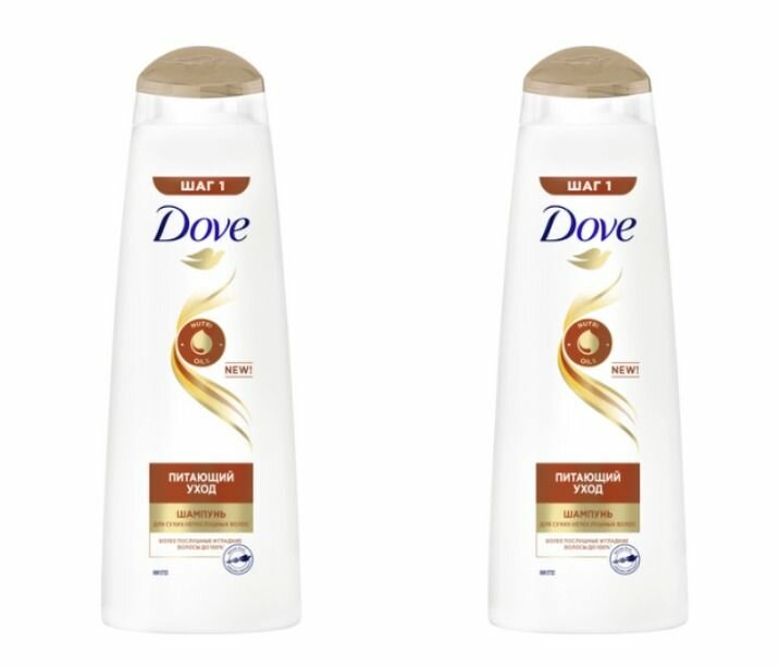 Dove Шампунь для волос Питающий уход, 380 мл, 2 шт/