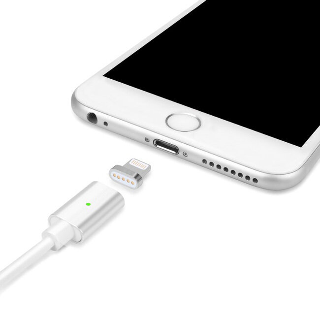 Магнитный кабель для iPhone/iPod/iPad, белый