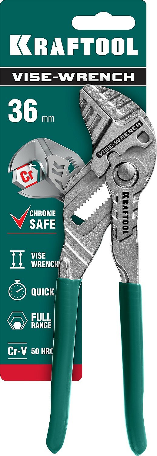 KRAFTOOL Vise-Wrench, 180 мм, клещи переставные-гаечный ключ (22063)