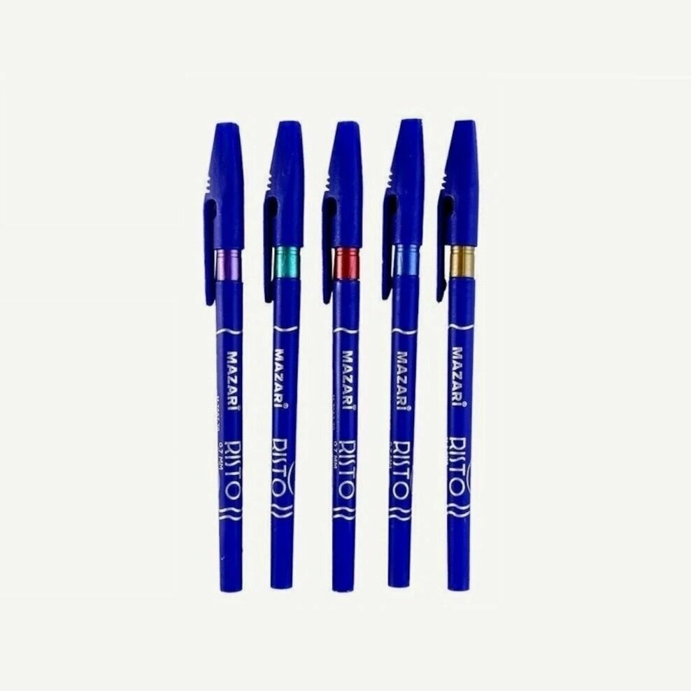 Набор ручек масляные 0,7 мм игла, синие, 50 штук