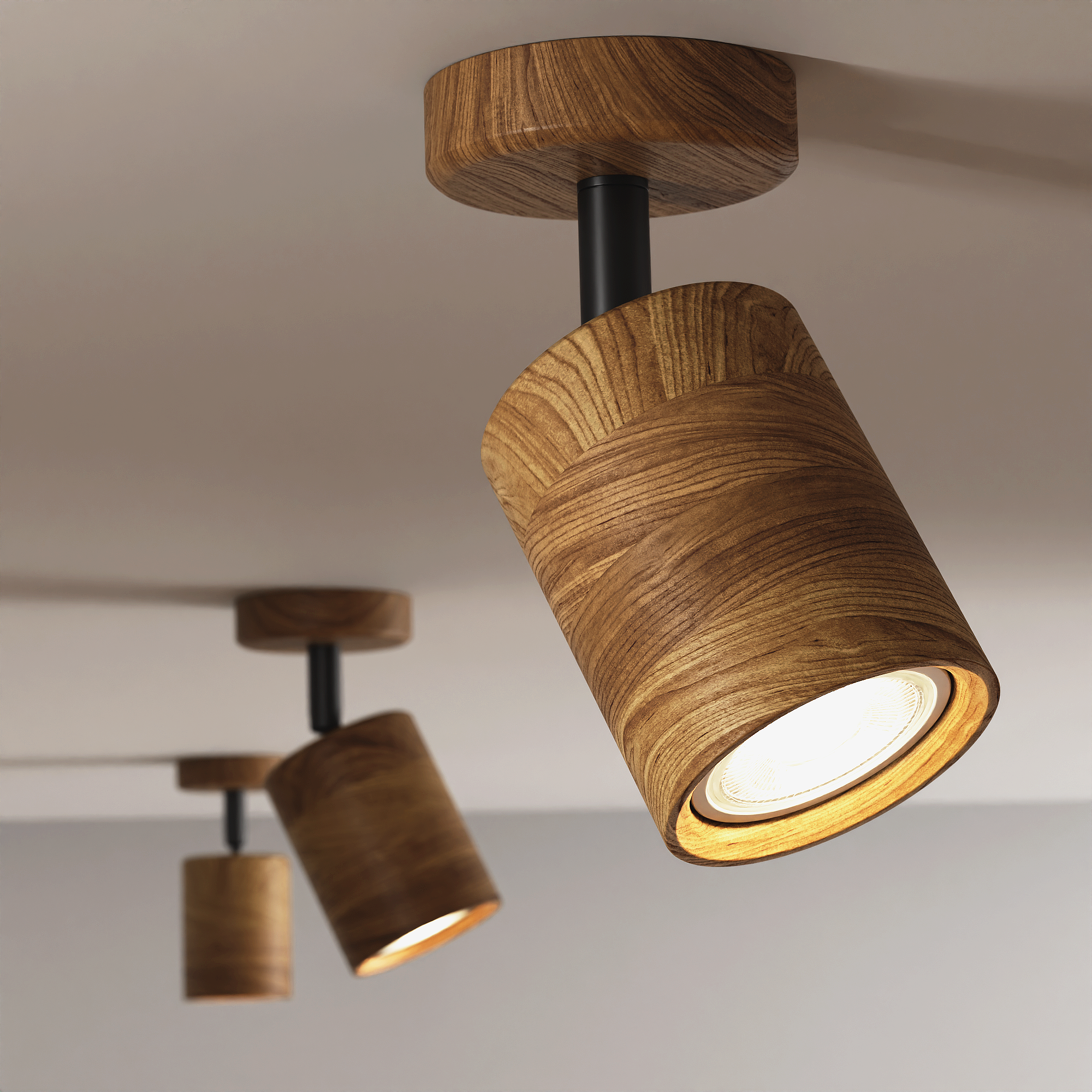 Светильник настенный, бра, деревянный поворотный