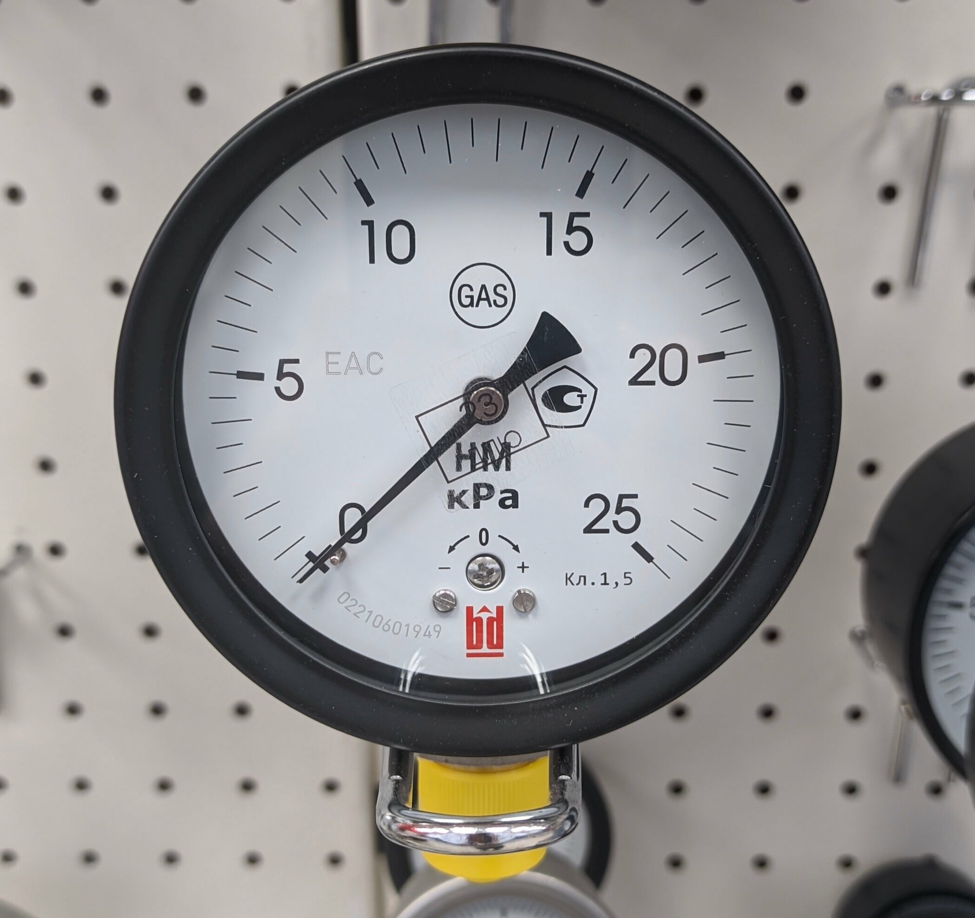 НМ-100-25кПа, кл. т.1,5, М20х1,5 манометр газовый, низкого давления. Поверка III кв. 2023г. до III кв. 2025г.