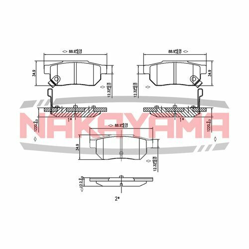 Колодки тормозные дисковые Nakayama p0526ny