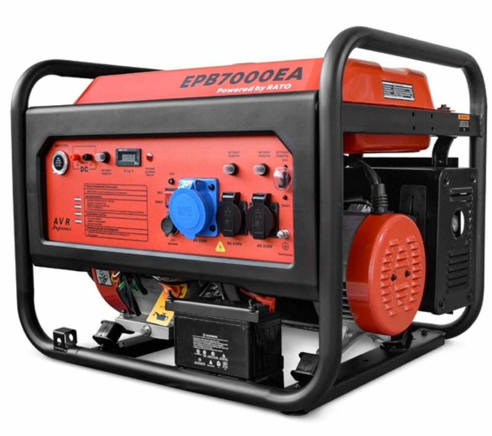 Бензиновый генератор REDVOLT EPB 7000EA 7,5 кВт/220В, ручной стартер/электростартер