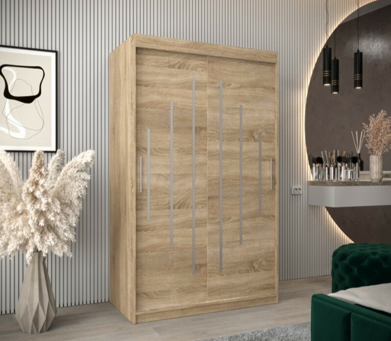 Шкаф-купе МебельЛэнд24 Валмиера NEW - 2 Дуб Сонома 150x50x210 дуб светлый для одежды двухдверный