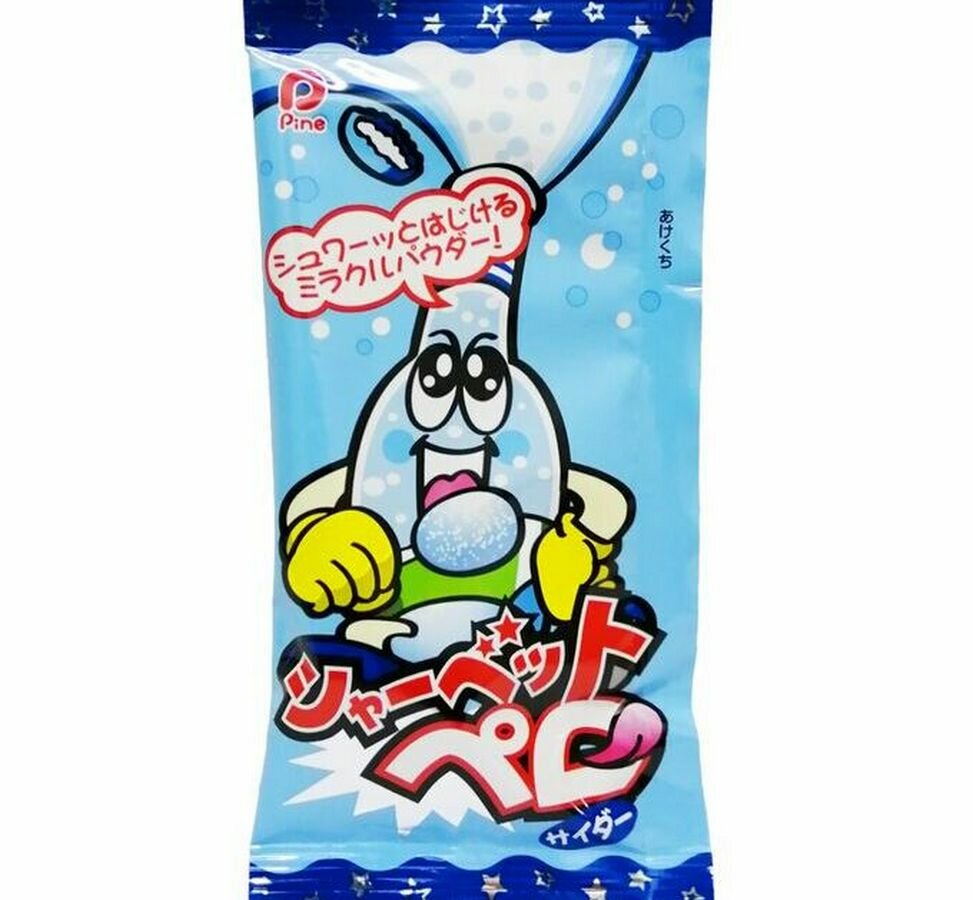 PINE Карамель Cider Сandy леденцовая на палочке Щербетный язык сахар пудр вкус Сидр 1 порция 12 гр.