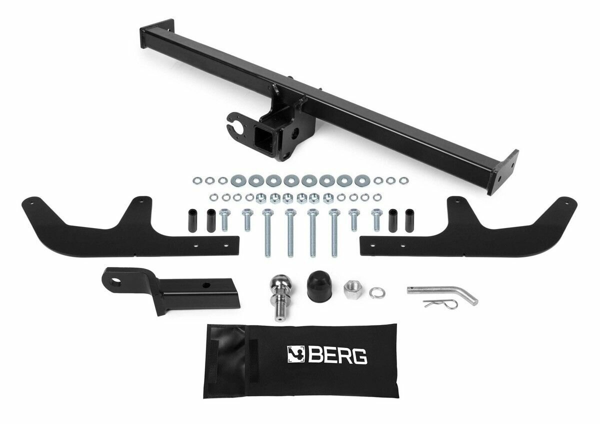 Фаркоп с унив. электрикой под квадрат для Lada Largus 2012-2021 2021-, включая Cross, шар E, 1300/75 кг, F.6017.005, Berg (паспорт, сертификат)