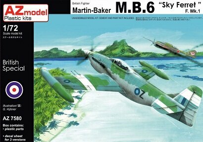 7580 AZmodel Британский истребитель Martin-Baker M. B.6 F. Mk.1 "Sky Ferret" 1/72