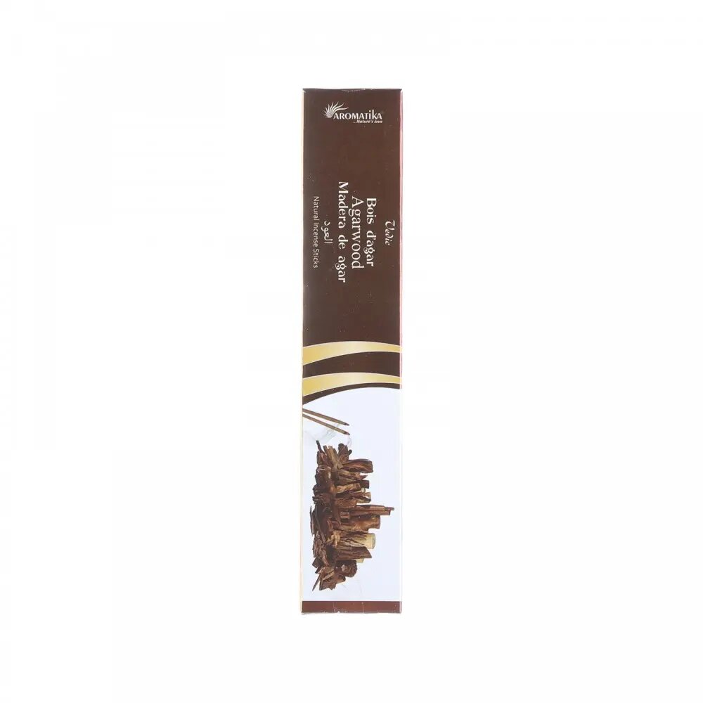 Vedic AGARWOOD Natural Incense Sticks, Aromatika (агаровое дерево натуральные ароматические палочки, Ароматика), 15 г.