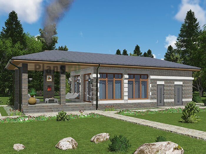 Проект дома Plans-43-61 (52 кв. м, пустотелый кирпич)