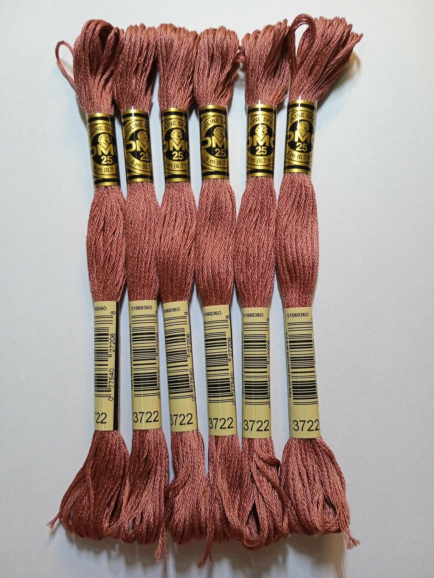 Набор ниток мулине, 8 м, 6 шт DMC-3722_6