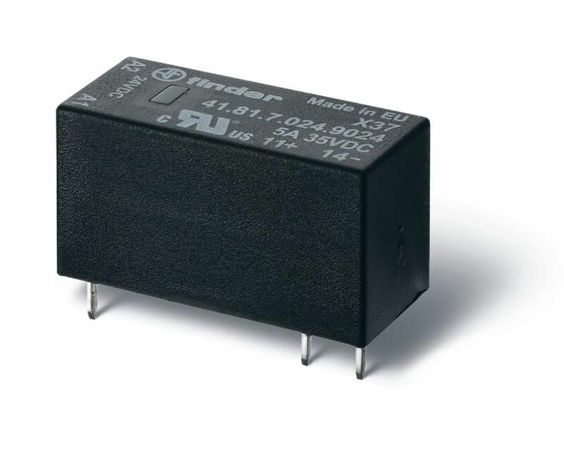Реле миниатюрное низкопрофильн. твердотельн. монтаж на печатную плату выводы с шагом 5мм выход 3А (240В AC) / вход 24В DC влагозащ. RTIII FINDER 4181
