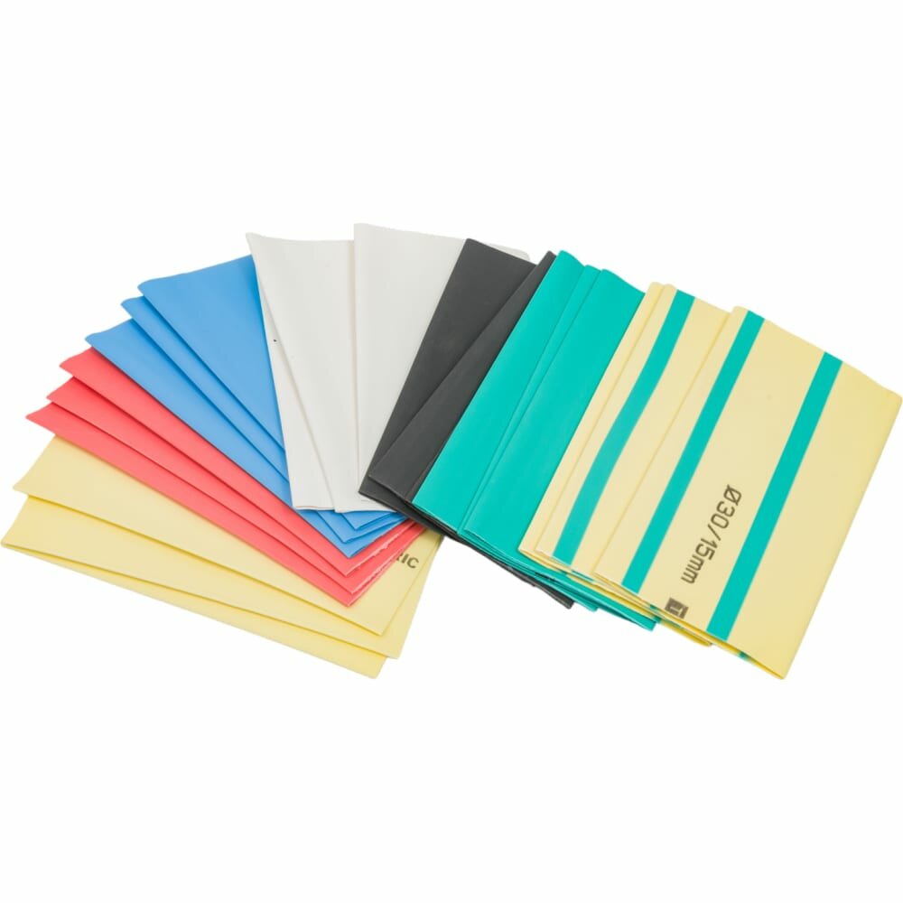 Термоусаживаемая трубка TDM ELECTRIC ТУТнг 30/15 набор (7 цветов по 3 шт. 100мм) SQ0518-0511