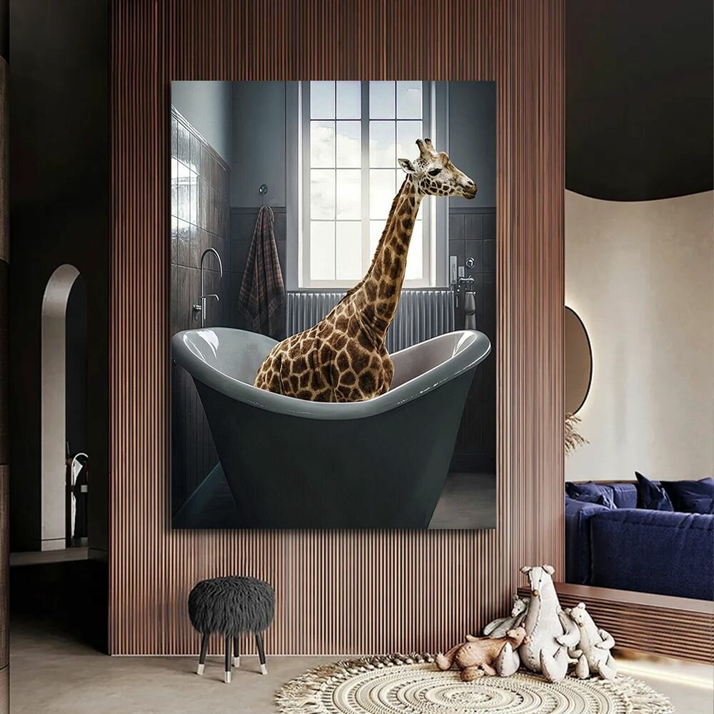 Картина "Жираф", на холсте, на деревянном подрамнике, 50x70 см