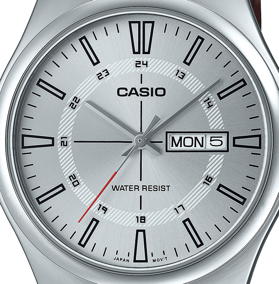 Наручные часы CASIO Collection, серебристый/коричневый — фото 1