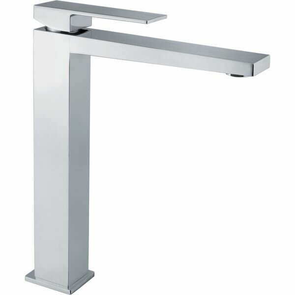 Смеситель высокий Fiore (Фиоре) Kube, однорычажный, с донным клапаном click-clack, золото, 100OO8517