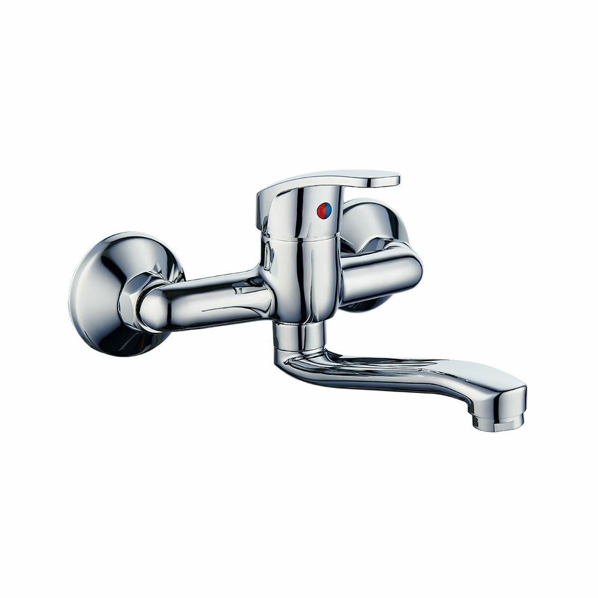 Смеситель для кухни настенный "Roegen" RC000A из цынкового спалва, цвет: хром