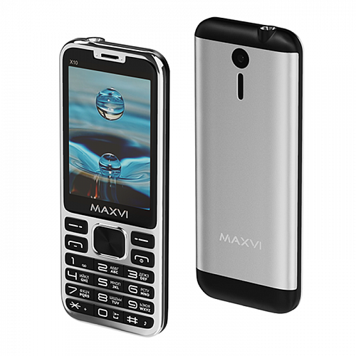 Мобильный телефон MAXVI X10, 2.8”, 2 sim-карты, 1600 mAh Metallic silver