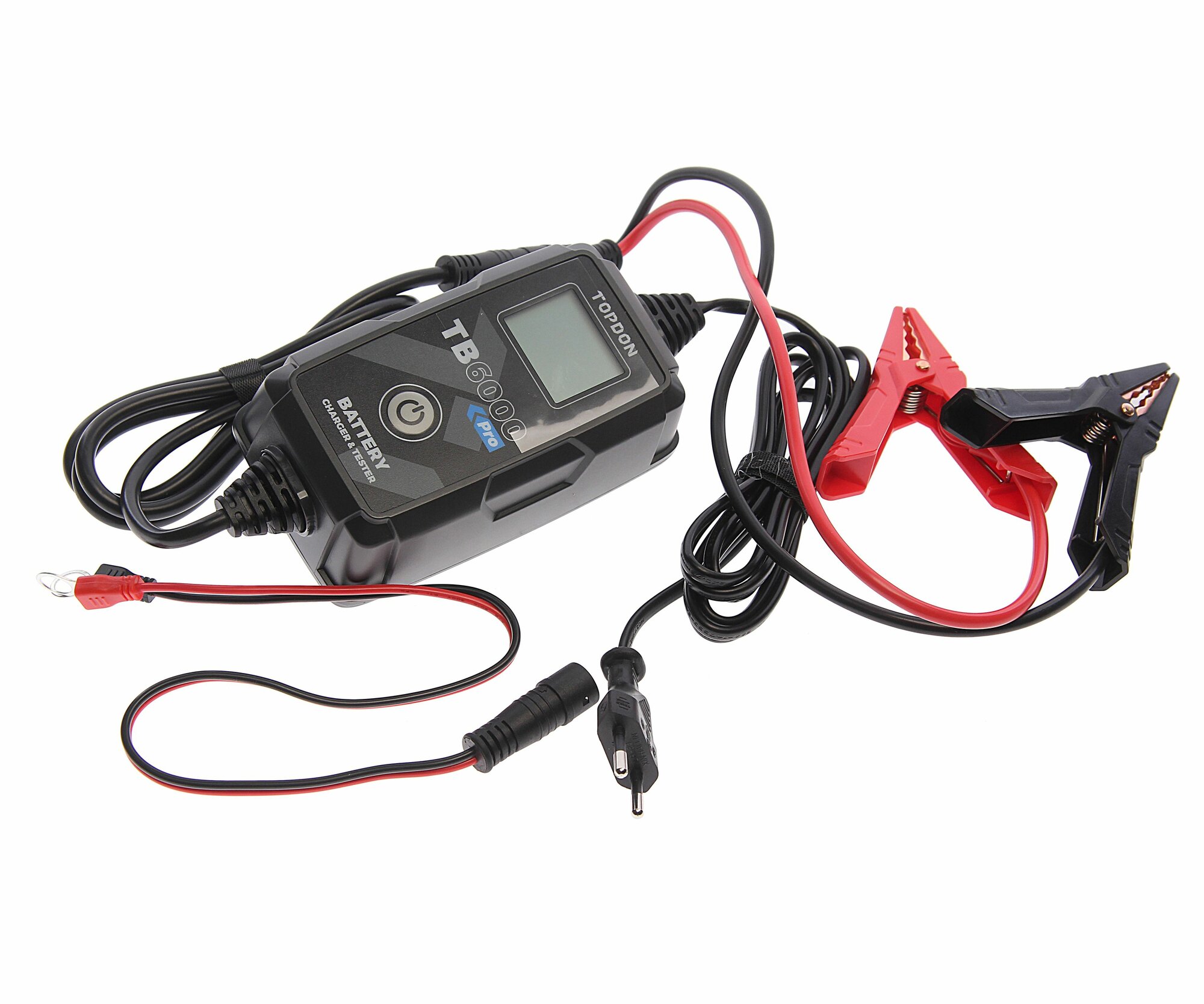 Устройство зарядное 6-12V 6А 240Ач (автомат) IP 65 со встроенным тестером АКБ TOPDON / Арт. TB6000PRO
