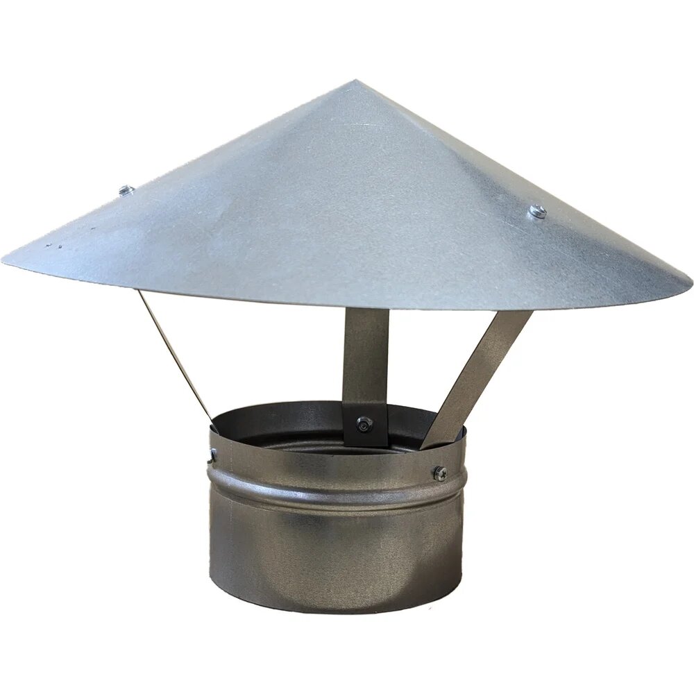 Зонт крышный сборный для круглых воздуховодов ООО Вентмаркет D100, из оцинкованной стали