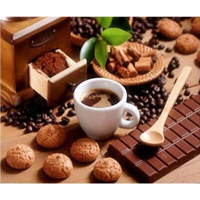 Алмазная мозаика без подрамника 30*40 "Сладкий натюрморт малый" полная выкладка, квадратные стразы