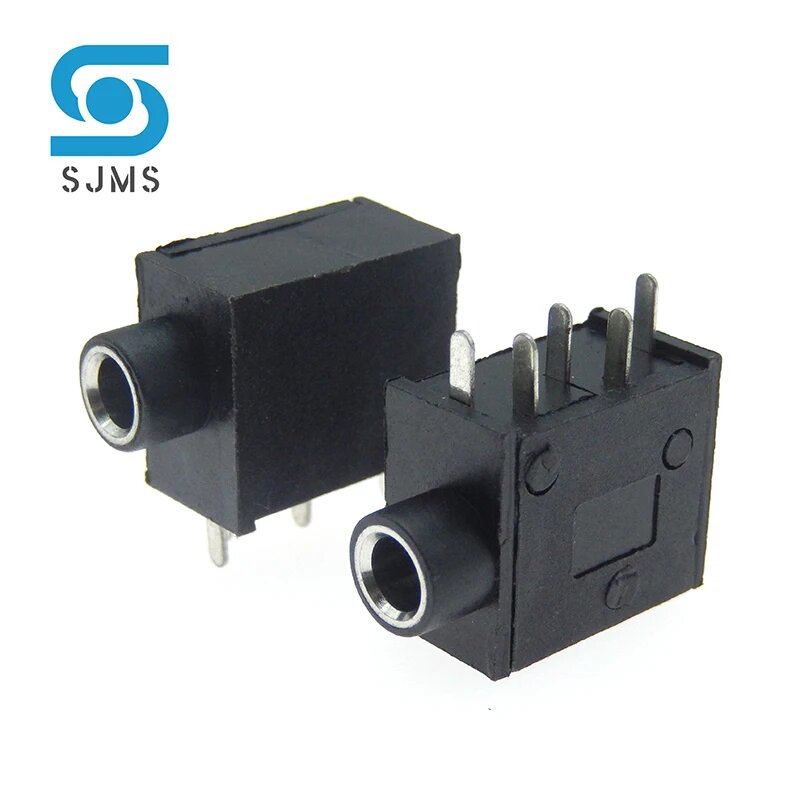 Разъёмы для наушников PJ-325 3,5 мм 5pcs, черный