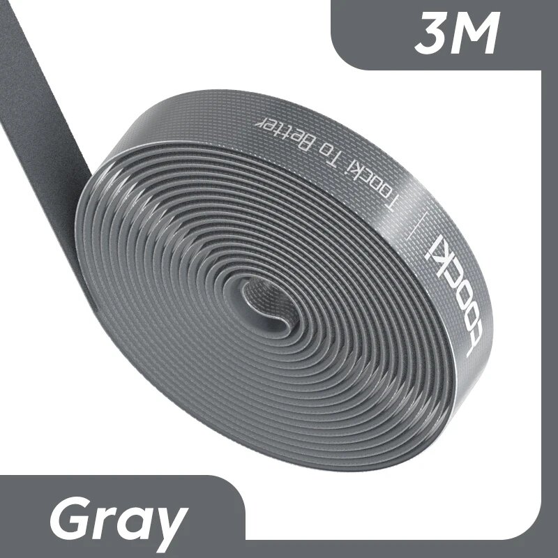 Toocki Кабель-органайзер нейлоновый, Grey 3m