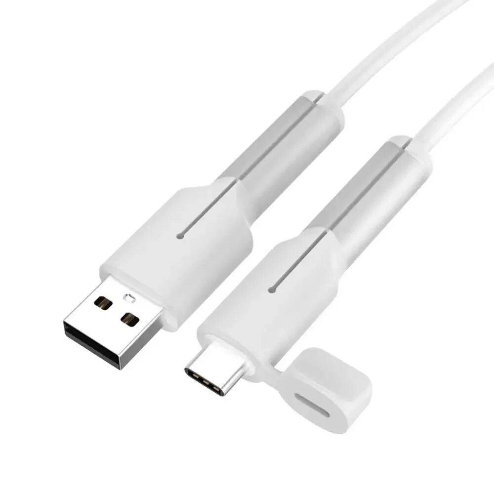 Силиконовый чехол для кабеля USB Type-C White