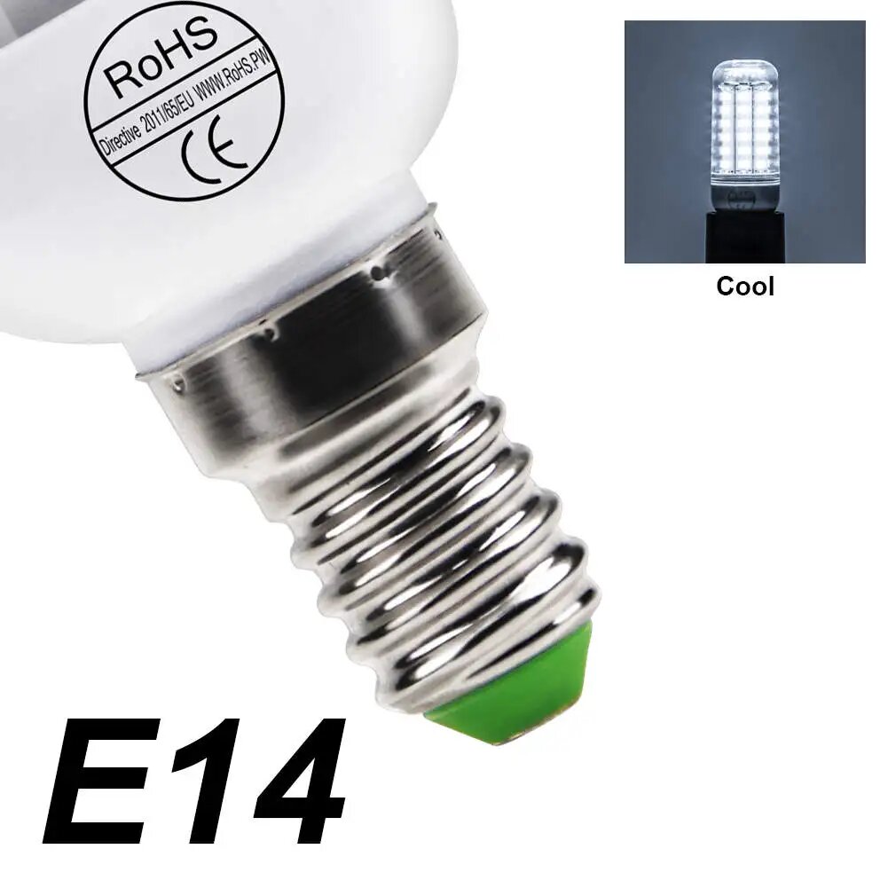 Светодиодная лампочка WENNI E27, E14, GU10, B22, G9 220В E14 Cool White, 24leds 220V