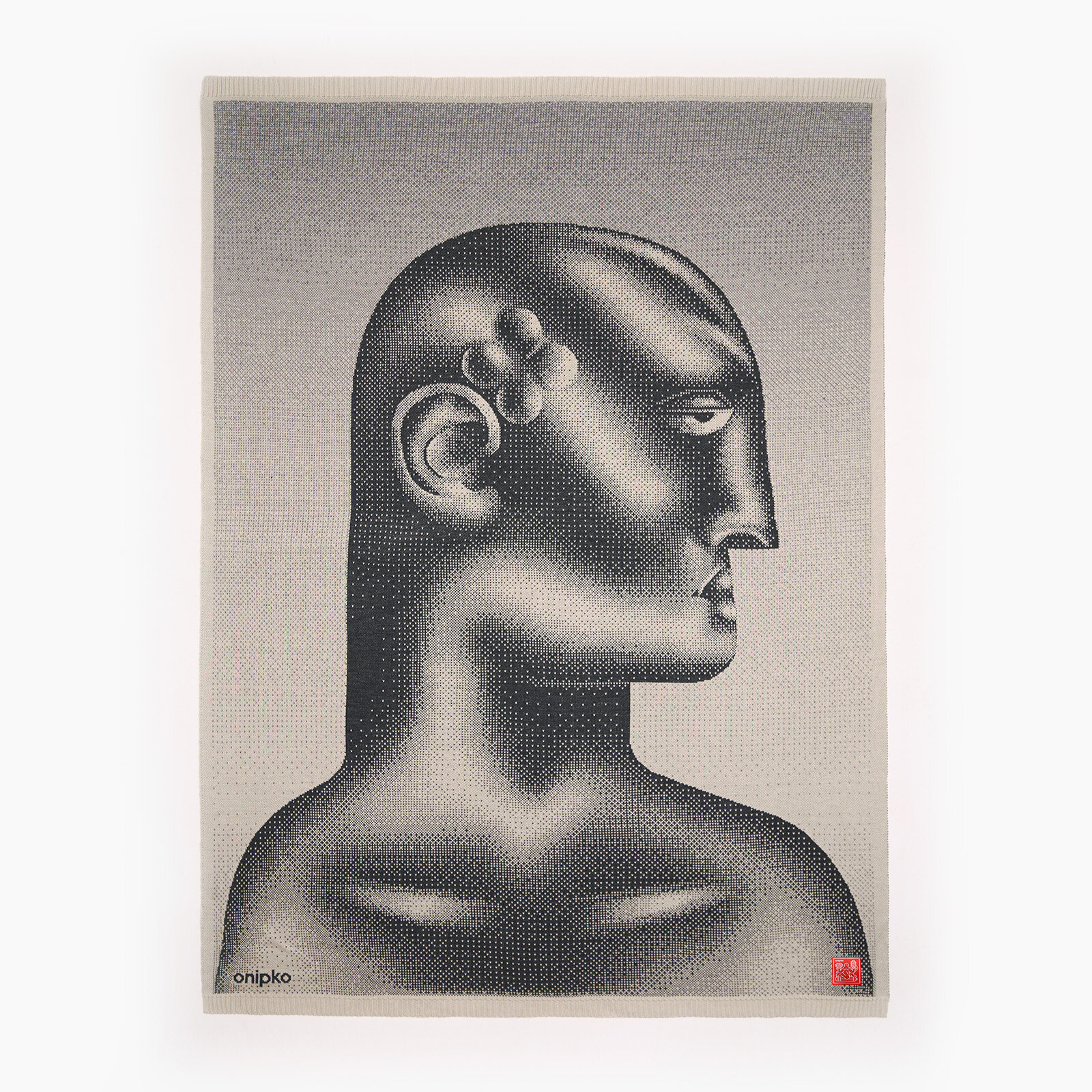 Плед onipko «Портрет», 130x170 см, шерсть/акрил, подарочная упаковка