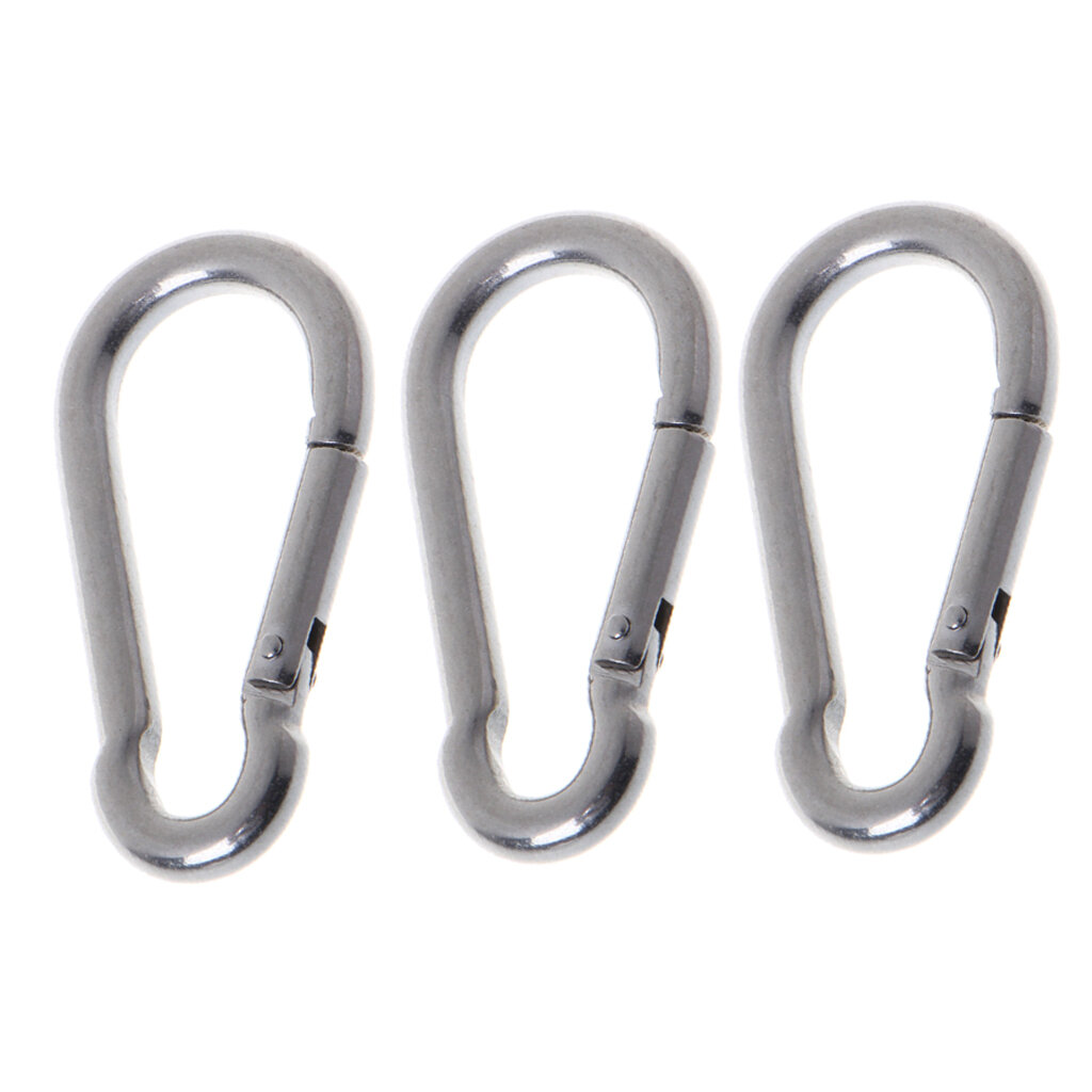 Аксессуары для скалолазания,304 нержавеющая сталь, пружинные карабины - M9X90, 3 штуки