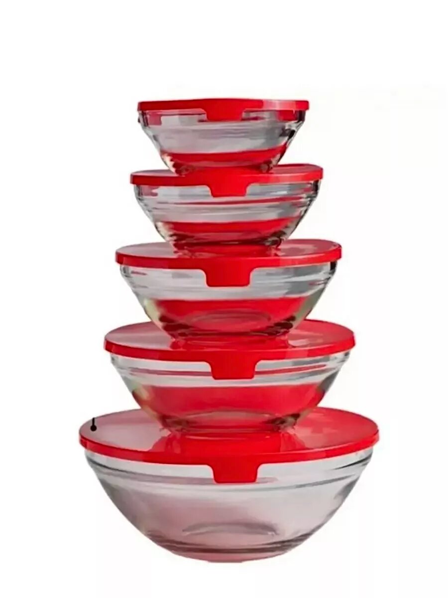 Набор стеклянных салатников