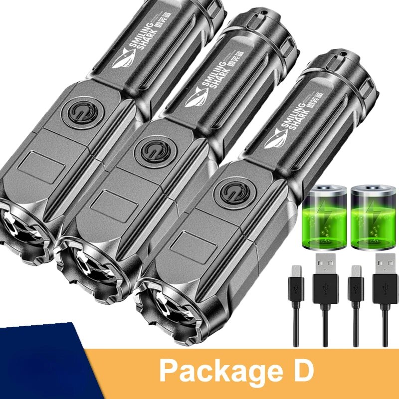 PDQ Тактический фонарик 100000 люмен 3PCS